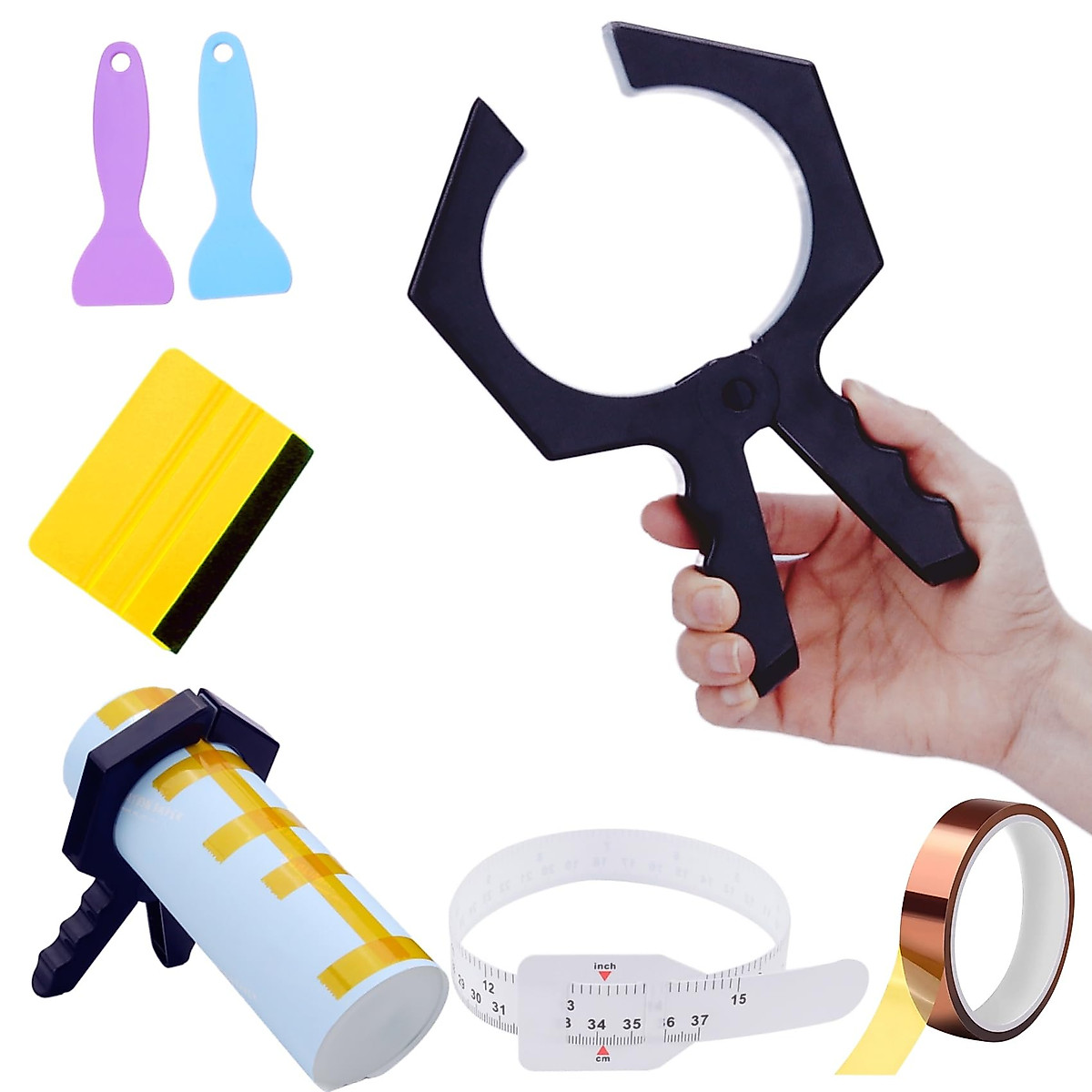 WAQONUY Pinch for Perfect Tumbler Clamp,Sublimation Tumblers Pinch,for 20 Oz Sublimation Blanks Tumblers Pinch for Perfect Clamp for Sublimation Paper and Glass Supplies(Black 2.0)