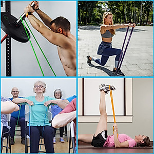 WEKEFON Pull Up Assistance Bands Thick Heavy Duty Resistance Bands Set for Men & Women, Exercise Bands Stretch Workout Band for Body Training, Crossfit Mobility Fitness Assist Bands Set of 5