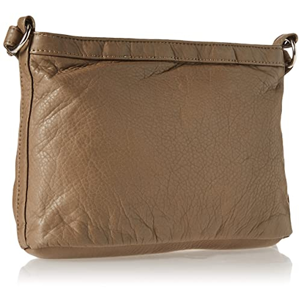 Bueno of California Grainy Washed Organzier Crossbody, Mushroom