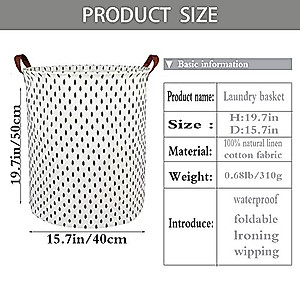 BOOHIT Storage Baskets,Canvas Fabric Laundry Hamper-Collapsible Storage Bin with Handles,Toy Organizer Bin for Kid's Room,Office,Nursery Hamper, Home Decor (Tree)