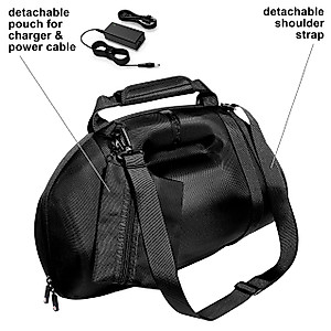GETGEAR Case for Boombox, Boombox 2, Boombox 3 Waterproof Portable Speaker, customized case with featured handle and shoulder strap, removable accessories pouch
