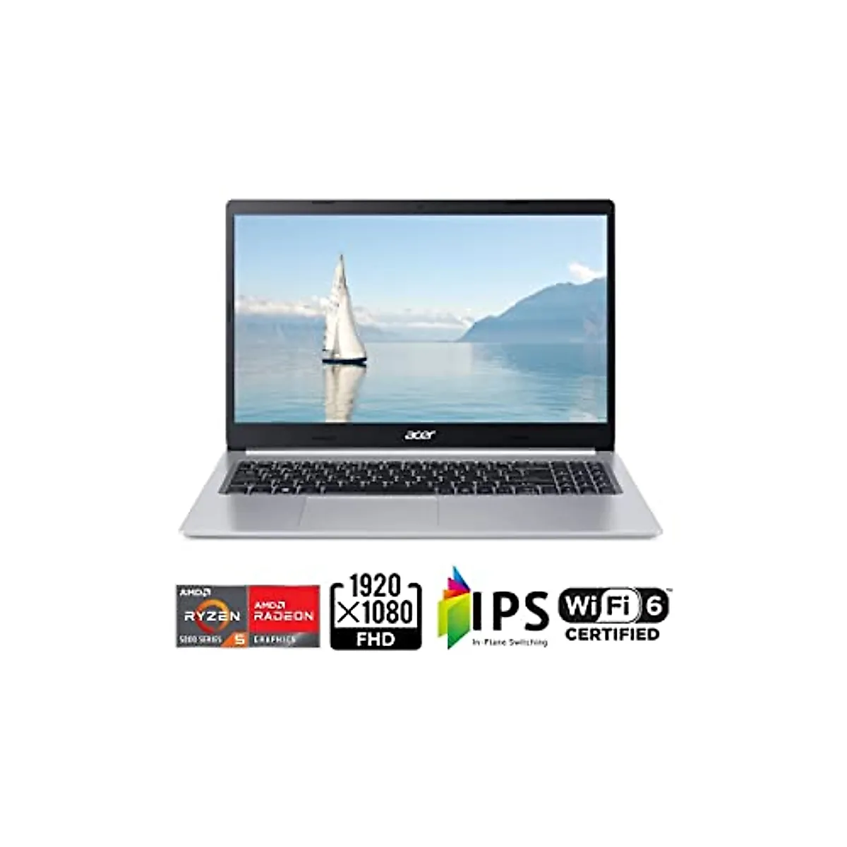 Acer 2022 Aspire 5 Slim Laptop, 15.6" Full HD Display, AMD Ryzen 5 5500U Hexa Core Processor, AMD Radeon Graphics, WiFi 6, Backlit Keyboard, Windows 11 Home (24GB RAM | 1TB SSD)