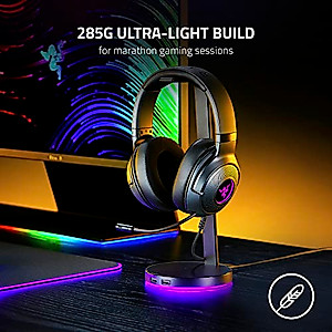 Razer Kraken V3 X Wired USB Gaming Headset: Lightweight Build - Triforce 40mm Drivers - HyperClear Cardioid Mic - 7.1 Surround Sound - Chroma RGB Lighting - Black