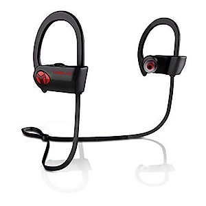TREBLAB XR500 - Ultimate Cordless Bluetooth Running Headphones. Best Sport Wireless Earbuds for Gym. Noise Canceling Secure-Fit IPX7 Wireless Waterproof Headphones. Workout Earphones with Mic
