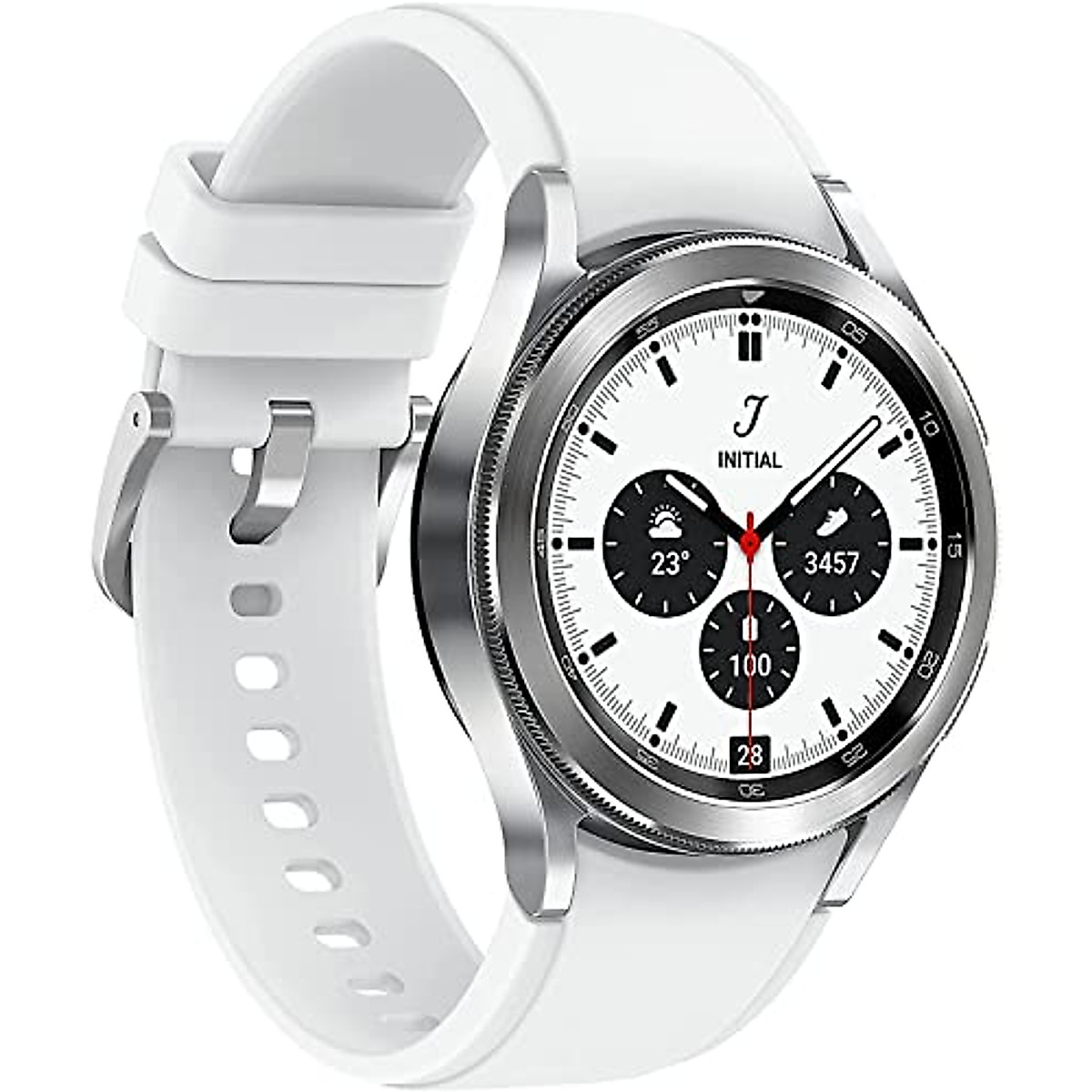 SAMSUNG Galaxy Watch 4 Classic 42mm Smartwatch with ECG Monitor Tracker for Health, Fitness, Running, Sleep Cycles, GPS Fall Detection, LTE, US Version, Silver