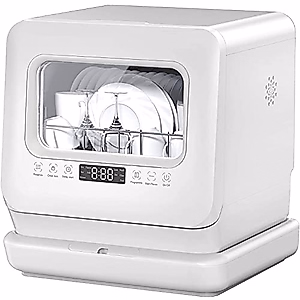 Countertop Dishwasher, Portable Dishwasher with Water Tank and Air-Dry Function