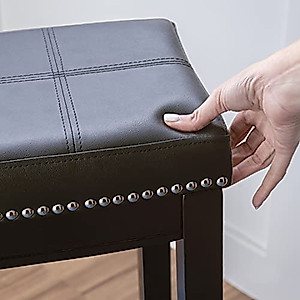 Linon Claridge Bar, Black Stool, 32" X 18.75" X 13"