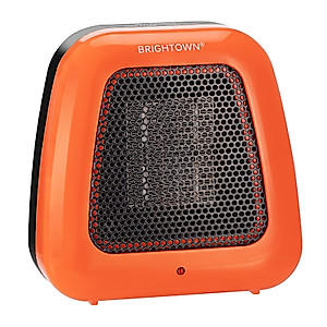 Mini Space Heater, 400W Low Wattage Personal Desk Heater with Tip Over Protection for Office Table Desk Indoors, Compact and Portable, Orange