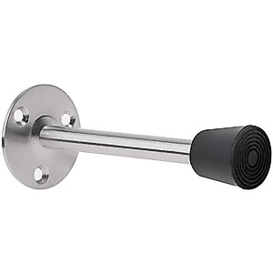 PENCK Door Stop Wall Mount Door Stopper 4.5inch 201 Stainless Steel Doorstop Protective Door and Wall Rubber Tip Design Mute