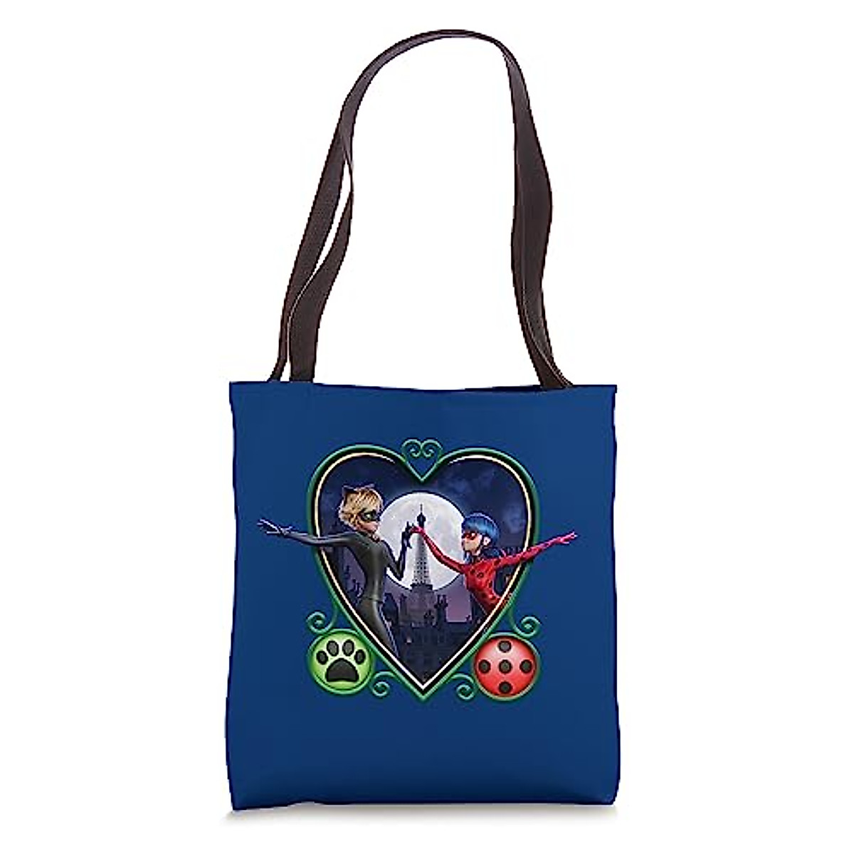 Miraculous Ladybug and Cat Noir The Movie Heart Tote Bag
