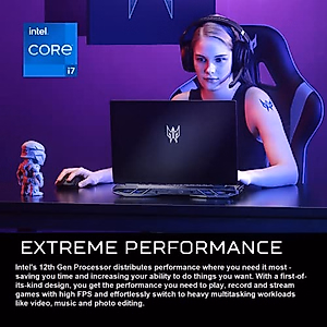 Acer Predator Helios 300 Gaming Laptop | 12th Gen Intel i7-12700H | GeForce RTX 3060 GPU | 17.3" Full HD 144Hz 3ms IPS Display | 16GB DDR5 | 512GB Gen 4 SSD | Killer Wi-Fi 6E | PH317-56-70XJ