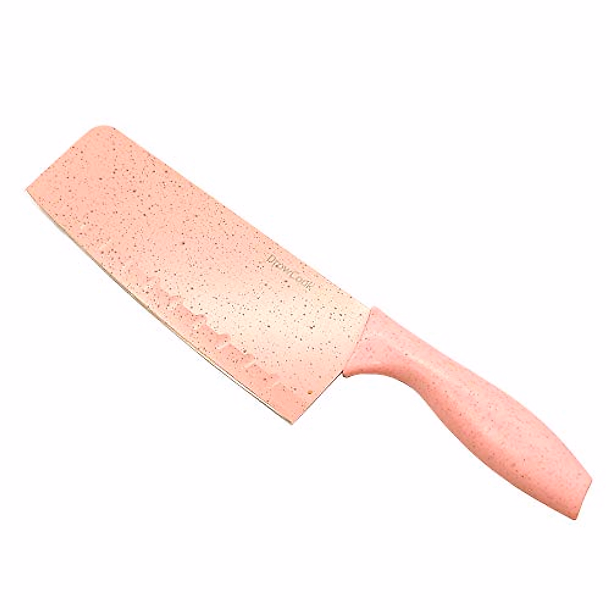 Kitchen Knife Set Pink - 5 Piece Cooking Knives, Non-Stick and Sharp Chef Knife Sets for Kitchen Cutting Meat, Scissors and Ceramic Peeler for Slicing, Paring Fruits and Vegetables