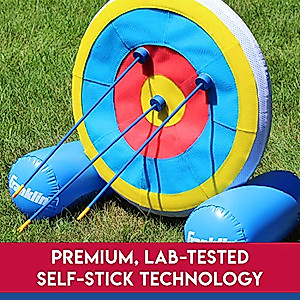 Franklin Sports Kids Archery Target - Inflatable Standing Target with Self-Stick Bullseye & Arrows