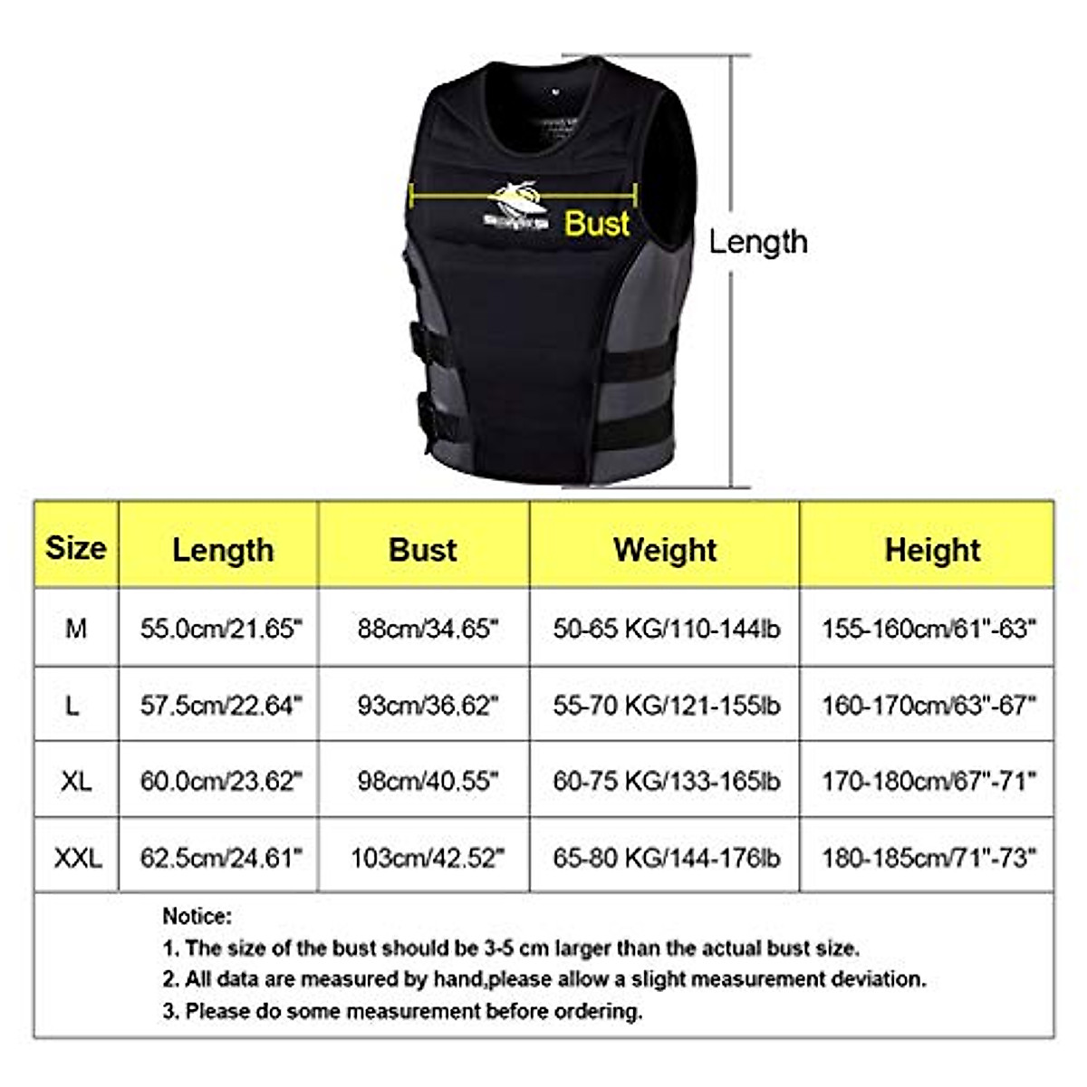 Zeraty Life Jacket Adult Impact Vest for Outdoor Floating Swimming Ski|CE Proof 50N