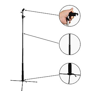 43 Inch/110 Centimeter Light Reflector 5-in-1 Collapsible Photography Reflectors kit with Metal Clamp and Light Stand for Studio Lighting Outdoor Shooting (Silver/Gold/White/Black/Translucent)