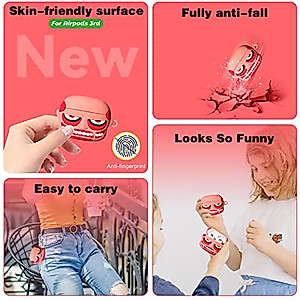 Mulafnxal for Airpods 3 3rd Generation Case Cute 3D Lovely Unique Cartoon for Airpod 3 Silicone Cover Fun Funny Cool Design Fashion Cases for Boys Girls Kids Teen for Air pods 3 (2021) (PK Giant)