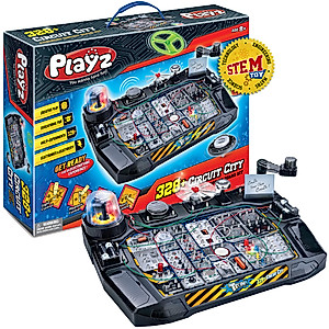 Playz Advanced Electrical Circuit Board Engineering Kit for Kids with 328+ STEM Projects on Electricity, Voltage, Currents, Resistance, & Magnetic Science | Gift for Children Age 8-13+