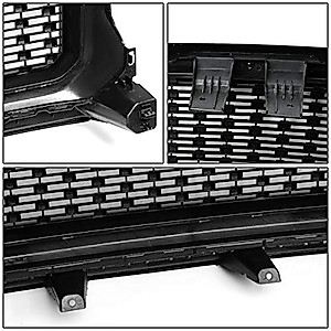 South Mud Bay Compatible with Crew Cab Extended Bright Black Denali Style Front Bumper/Hood Grille/Grill GRLDDENLGMCCAN16BK