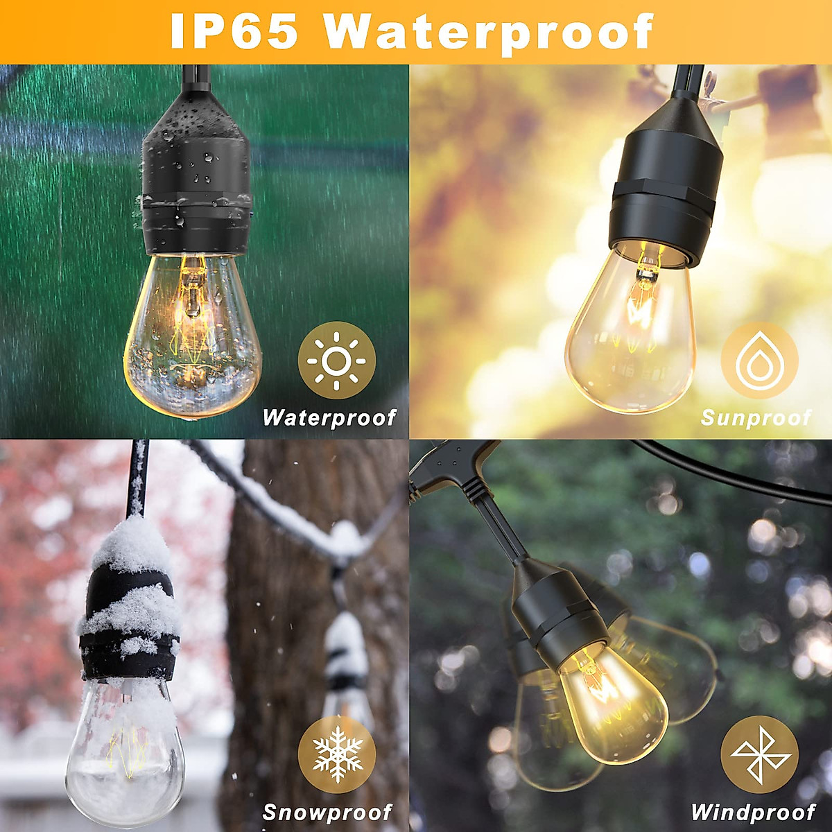 IForSoo Waterproof LED Christmas Snowflake Projector Lights Outdoor