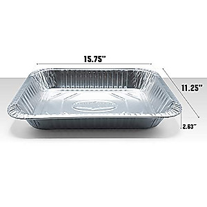 Kingsford Heavy Duty Large Aluminum Pans - Disposable Aluminum Pans for Cooking, Baking, Grilling, Frying & Roasting - Ideal Disposable Chafing Dish, Broiler, & Outdoor Tray 4 Count, (Pack of 1)