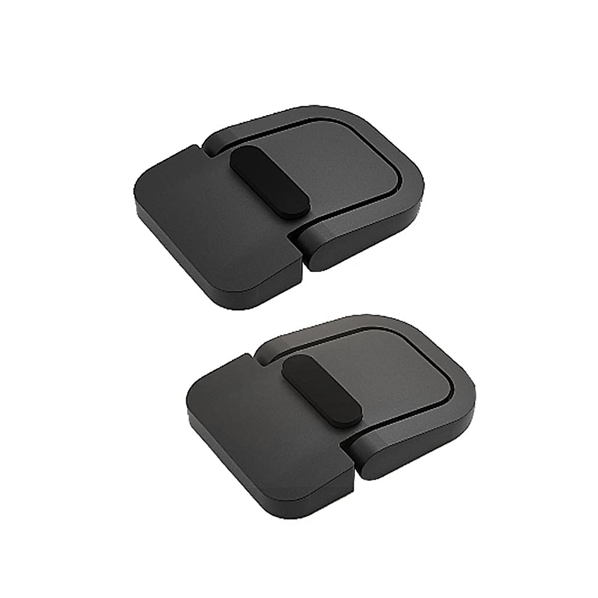 Qiveno 2Pcs Self-Adhesive Keyboard Stand for Desk, Portable Laptop Kickstand, Adjustable Laptop Stand Riser Feet Aluminum Stable for MacBook, 10-18" Laptop, iPad(Black)