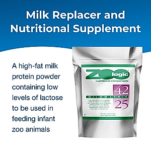 Pet-Ag Zoologic Milk Matrix 42/25 - 5 lb - Milk Protein Powder for Wild & Exotic Non-Domestic Animals