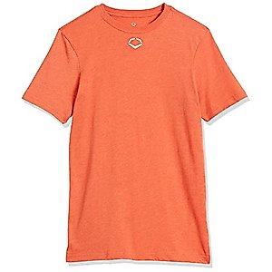 EvoShield Youth Heather Short Sleeve Tee - Orange, Large