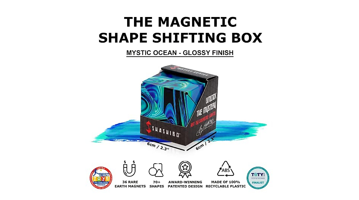 SHASHIBO Shape Shifting Box - Transformable Fidget Cube with 70+ Shapes