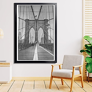 LaVie Home 30 x 42 Poster Frame Black, Display Pictures 27x40 with Mat or 30x42 Without Mat, Stable and Sturdy Picture Frame and Polished Plexiglass, Horizontal and Vertical Format of The Wall（1 Pack）