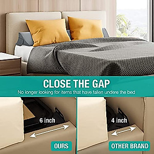 Vekkia King Size（76"x10"x6"） Bed Wedge Pillow/Headboard Pillow/Mattress Wedge,Gap Filler to Close The Gap (0-6") Between Headboard and Mattress （Gray）