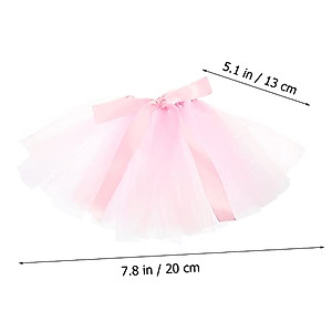 Amosfun 1 Set Festival Suit Hat Costume Skirt of Tulle Bow Party Adorable Clothing Dresses Cute Cosplay Tie for Kit Small Pet Puppy Dress Cat Dog Headband Easter Outfit Wearing Clothes
