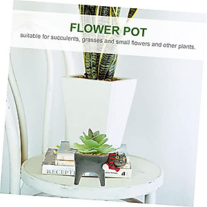 YARNOW with Other for Creative Porcelain Small Cactus Balcony Figures Garden Figurine Green Office Vase Collective Bonsai Planter Center Decorative Holder Shaped Kitten Supplies Cat Gift