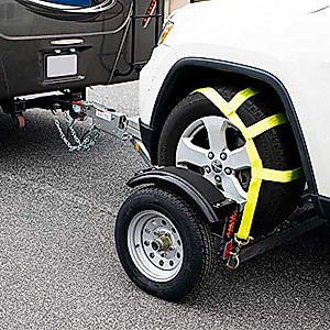 Partol 2 Pack Tow Dolly Basket Straps with Flat Hooks Car Wheel Straps Universal Vehicle Tow Dolly Straps for Small to Medium Size Tie Wheels 12000 lbs Breaking Strength