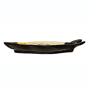 Creative Co-Op DF6124 Bee Stoneware Tidbit Plate