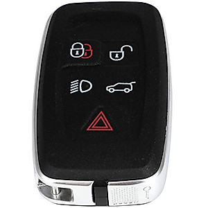 ANGLEWIDE Car Key Fob Keyless Entry Remote SHELL CASE Replacement for 10-15 for LR4 10-15 for/Sport (FCC Q0EWNTA2MA) 5 Buttons 1pad