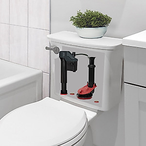 Korky 4010XP 2X Long-Life Standard 2-inch Complete Toilet Repair Kit, Black