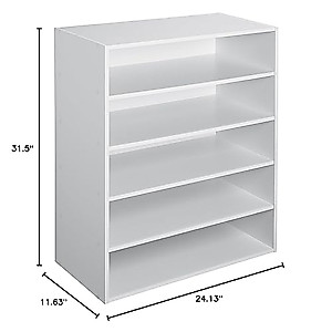 ClosetMaid 1565 Stackable 5-Shelf Organizer, White