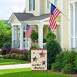 WATINC 8Pcs Seasonal Garden Flags Buffalo Check Plaid Burlap Double Sided Vertical Happy Easter God Bless American Halloween Thanksgiving House Flag Outdoor Lawn Yard Decorations 12.4 x 18.3 Inch