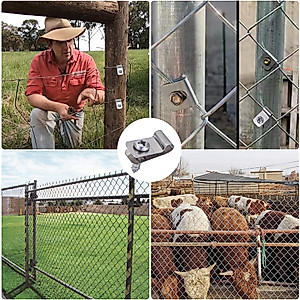 200Pcs Fence Wire Clamps with 200Pcs Screws, Livestock Fencing clips Agricualtural Fencing Stainless Steel Wire Clips for Mounting 12-16 Gauge Welded Wire to Wood, Metal or Vinyl