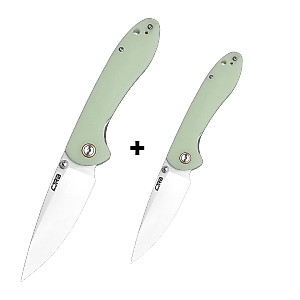 CJRB Feldspar Green Bundled with Small Green Great EDC Knife Companion