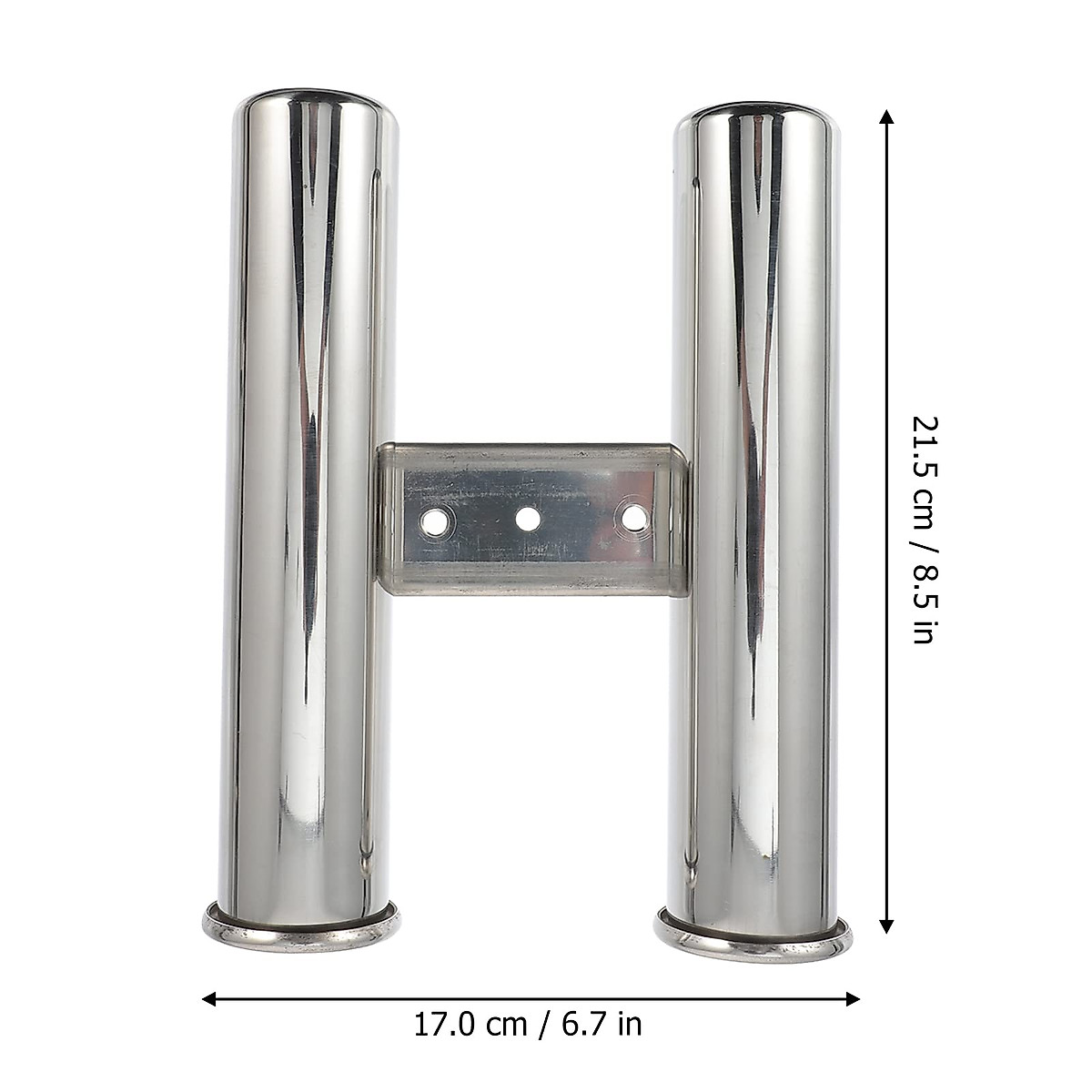 1 Set Double-Tube Fishing Pole Holder Stainless Steel Fishing Rod Stand Fishing Boat Accessory Fishing Rod Stand Fishing Pole Rack Stainless Steel Pole Holder Fishing Boat Accessory Fishing