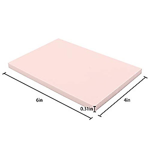 SGHUO 8 Pcs 4"x6" Pink Rubber Carving Blocks Linoleum Block Stamp Making Kit