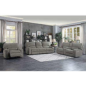 Homelegance Borneo 86" Double Reclining Loveseat (Power), Mocha