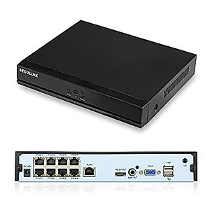 Seculink 8-Channel 48V POE NVR 5MP 8MP Super HD 2K 4K Network Video Recorder Cloud P2P Remote Access Motion Alert