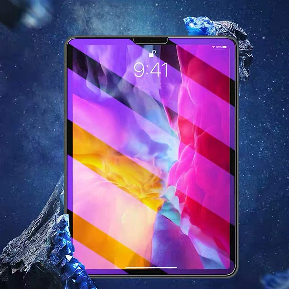 Muntonski Anti Blue Light Compatible with iPad Pro 11 Screen Protector (2018 2020 2021) 11inch tempered Glass 9H Hardness 2 Pack