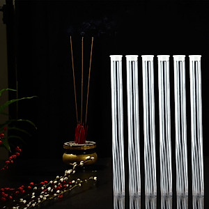 LIOOBO Clear PVC Tube: 6 Pack Acrylic Tubes with Caps, Empty Tube Packaging with Cap, Bead Craft Supply Storage