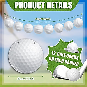 5 Pieces Golf Party Decorations Golf Party Supplies Golf Party Banners Golf Bunting Hanging Banners Golf Paper Garlands for Sports Theme Birthday (Golf Style)