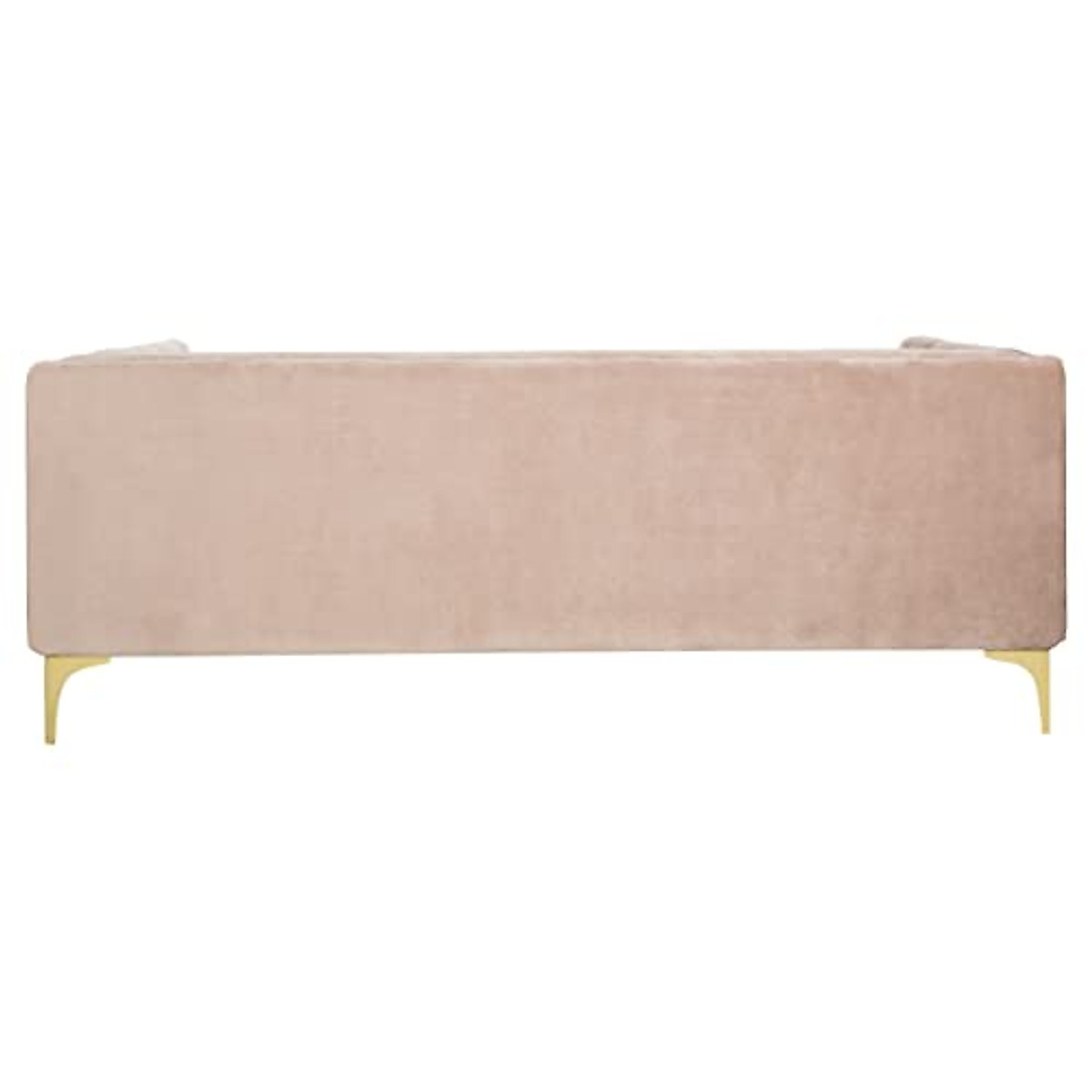 Safavieh Couture Home Florentino Glam Pale Mauve and Gold Tufted Sofa