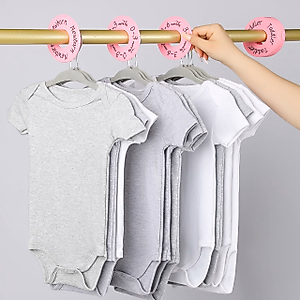 Dabancy Baby Closet Dividers - Set of 10 from Newborn to Toddler and 2 Blanks with Colored Box,Baby Size Divider Fits 1.65" Rod- [White Unisex]