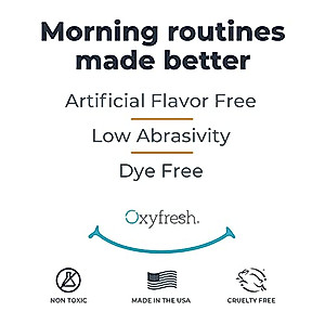 Oxyfresh Cavity Protection Fresh Mint Fluoride Toothpaste | Low Abrasion Anticavity Toothpaste for Sensitive Teeth & Gums – All-Day Fresh Breath (3-5 oz Tubes)